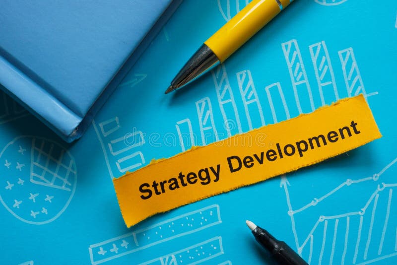 Strategy Development with Charts. Business Planning. Stock Image ...