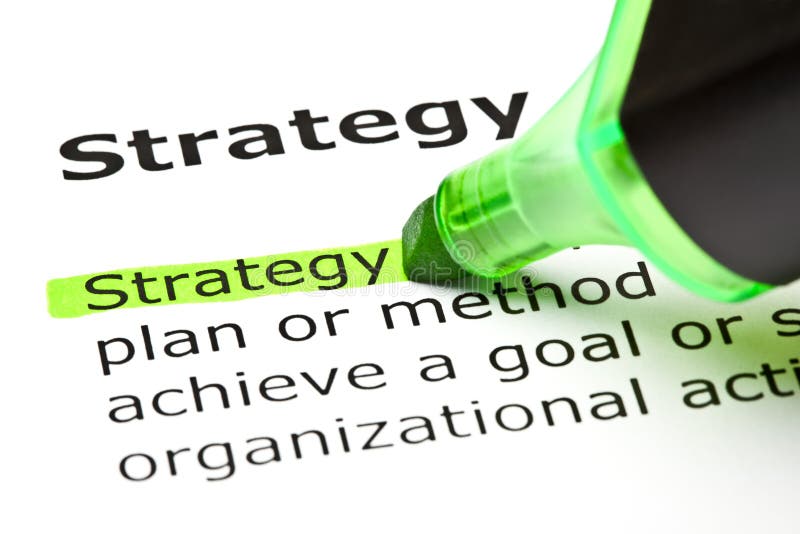 Strategy Dictionary Definition Green Marker Stock Image - Image of ...