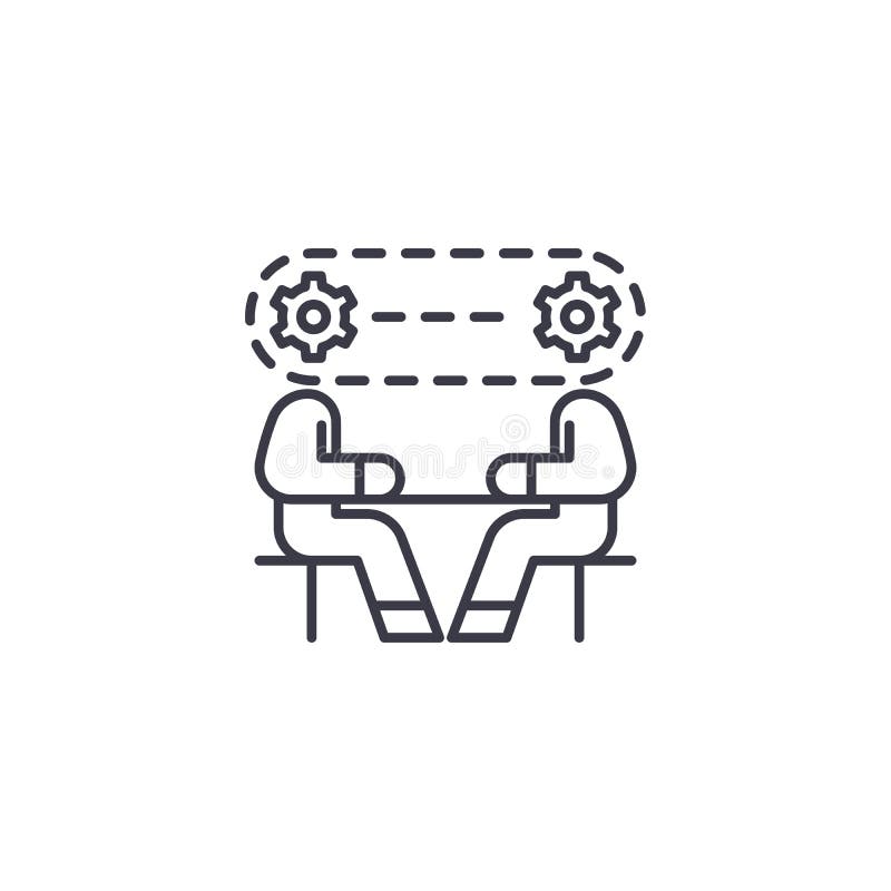 Strategy Discussion Linear Icon Concept. Strategy Discussion Line ...