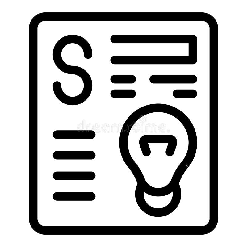 Strategy Document with Light Bulb Icon for Innovative Business Plan ...