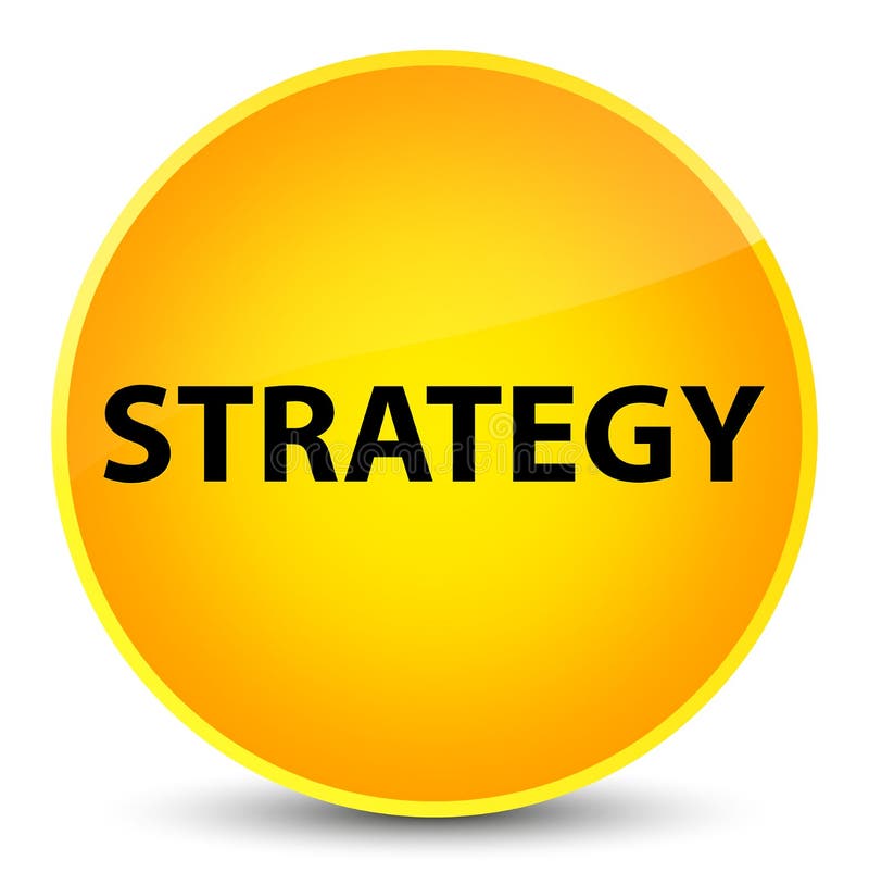 Strategy Elegant Yellow Round Button Stock Illustration - Illustration ...