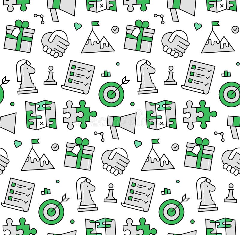 Business Strategy Flat Illustration Stock Vector - Illustration of ...