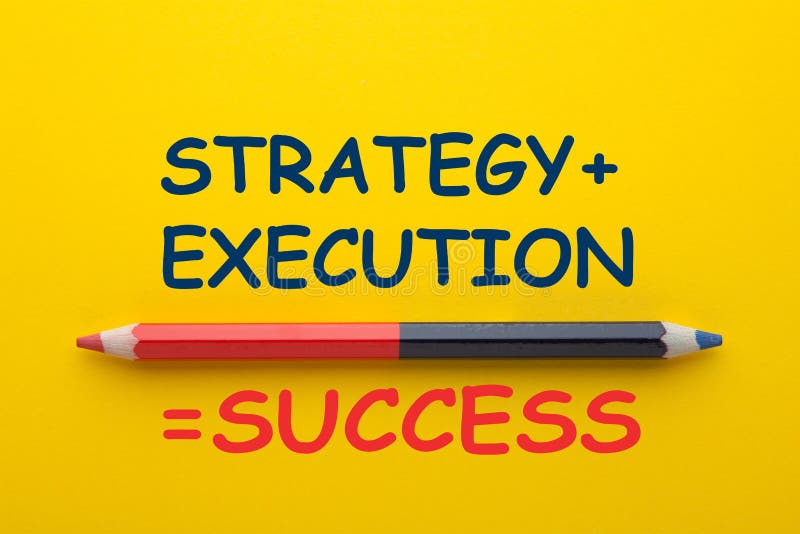 Strategy Execution Success Concept Words Stock Image - Image of ...