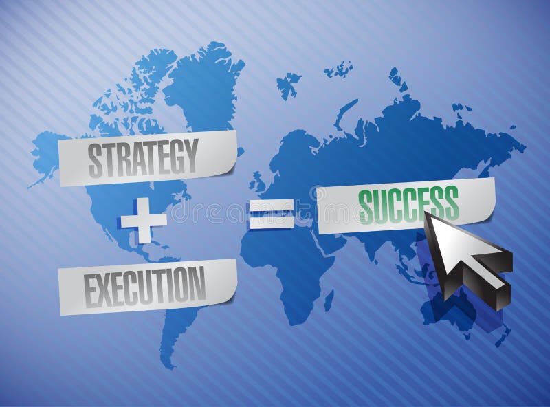 Strategy Execution To Success Concept Illustration Stock Illustration ...