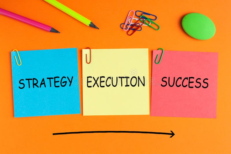 Strategy Execution Success Concept Words Stock Image - Image of ...