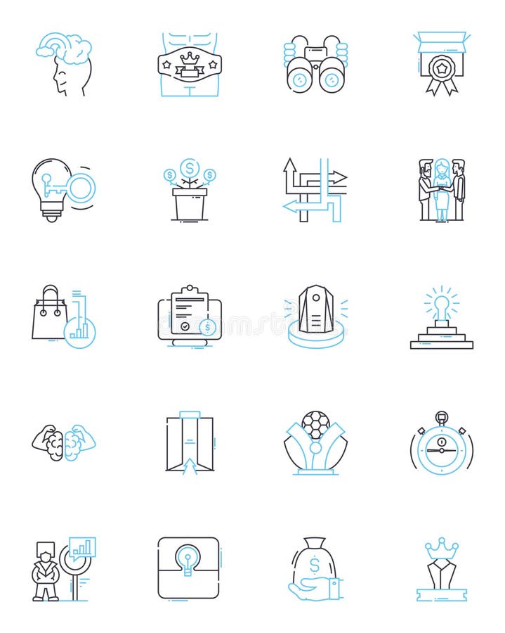 Strategy Formulation Linear Icons Set. Analysis, Planning, Tactics ...