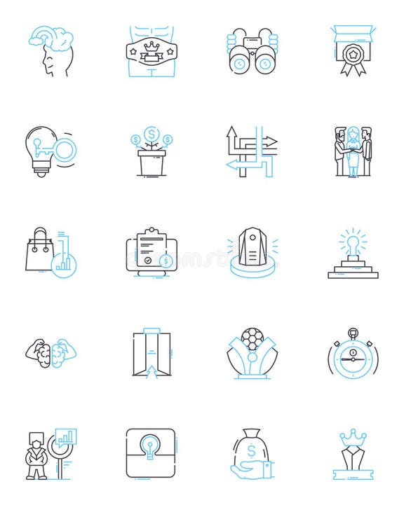 Strategy Formulation Linear Icons Set. Analysis, Planning, Tactics ...