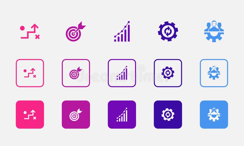 Strategy, Goal, Growth, Process Stock Vector - Illustration of template ...