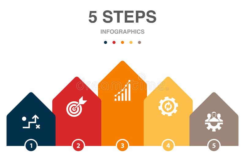 Strategy, Goal, Growth, Process Stock Vector - Illustration of element ...