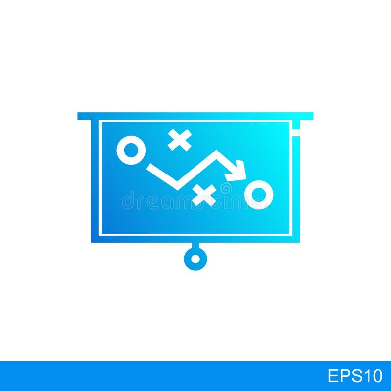 Strategy Icon with Circular Images, Crosses and Arrows. Stock Vector ...