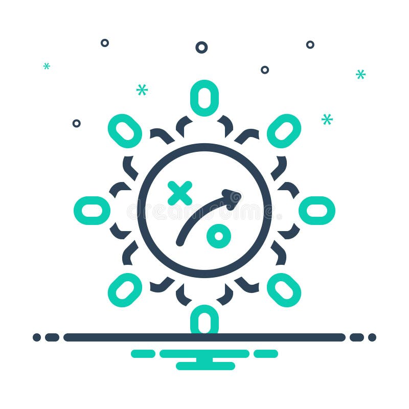 Mix Icon for Strategy, Collaborative and Teamworker Stock Illustration ...