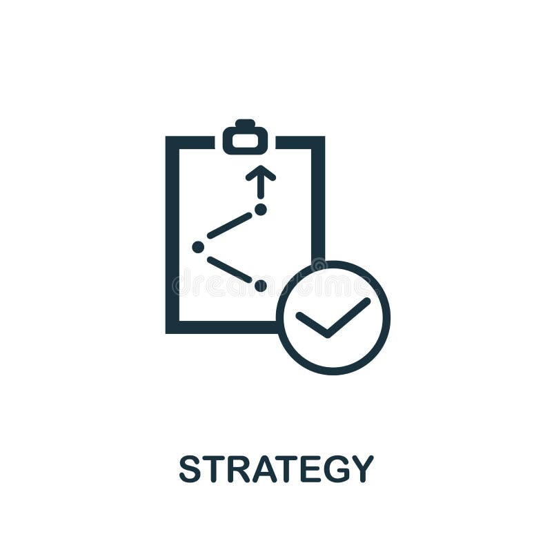 Strategy Icon Monochrome Simple Element From Core Value Collection