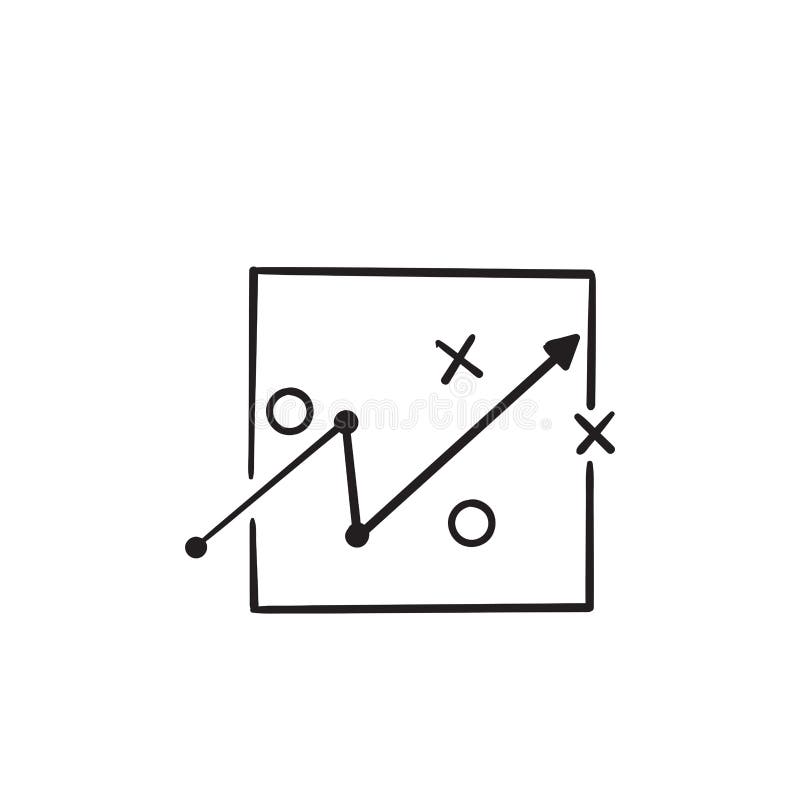 Strategy Icon Illustration.hand Drawn Doodle Style Stock Vector ...