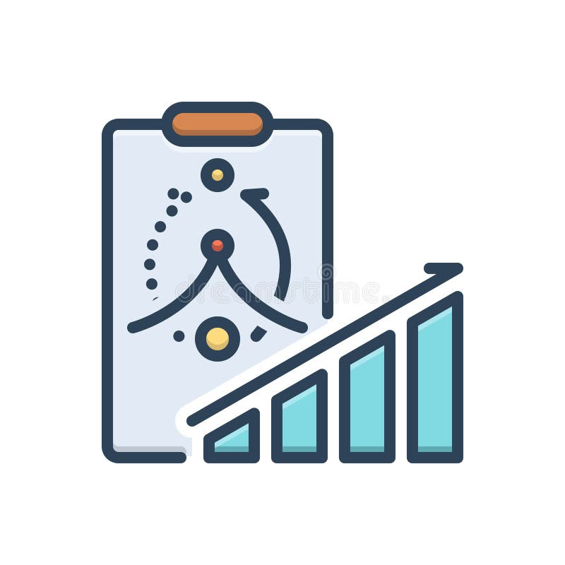Color Illustration Icon for Strategy, Infographic and Graph Stock ...