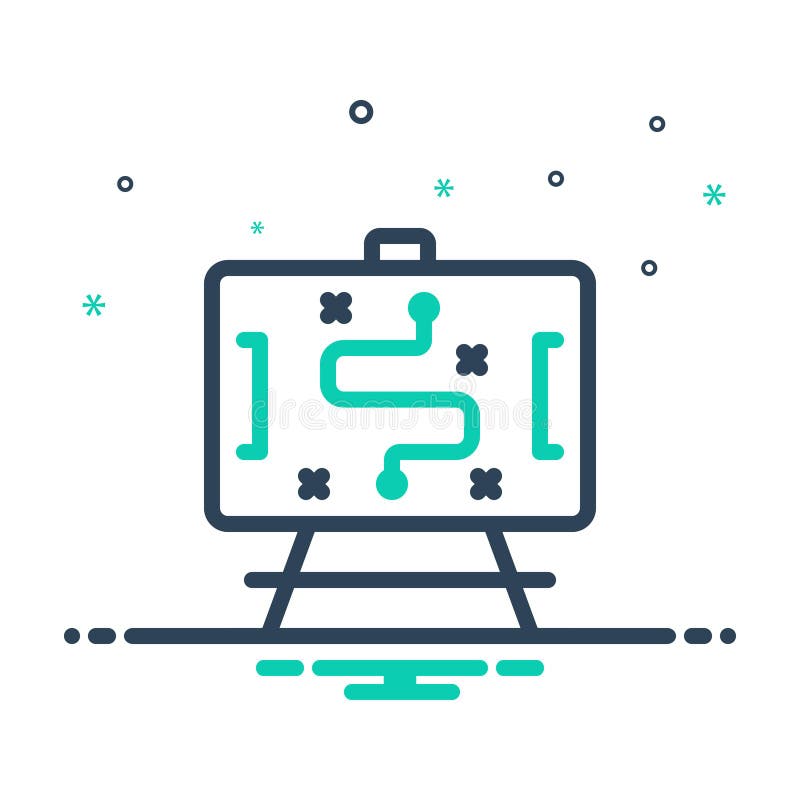 Mix Icon for Strategy, Presentation and Action Stock Vector ...