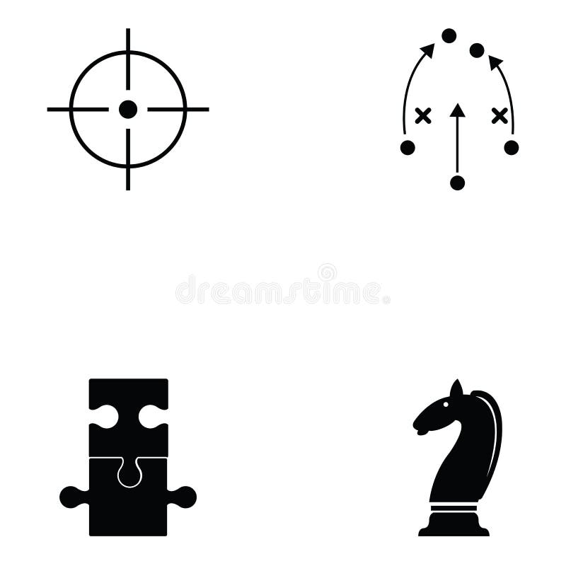 Strategy icon set stock vector. Illustration of idea - 120572366