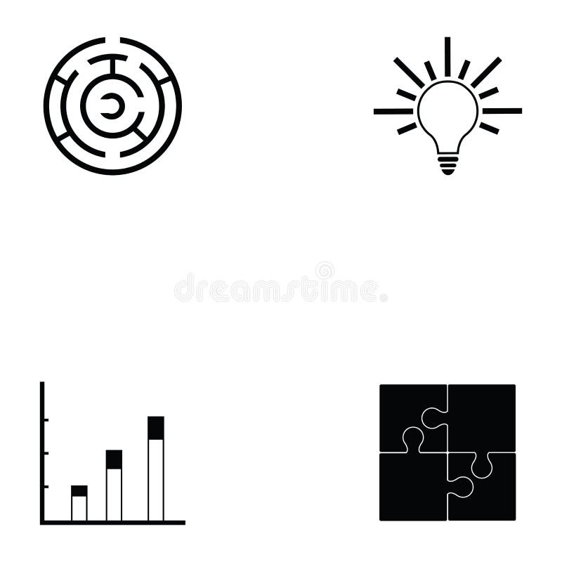 Strategy icon set stock vector. Illustration of idea - 120572316