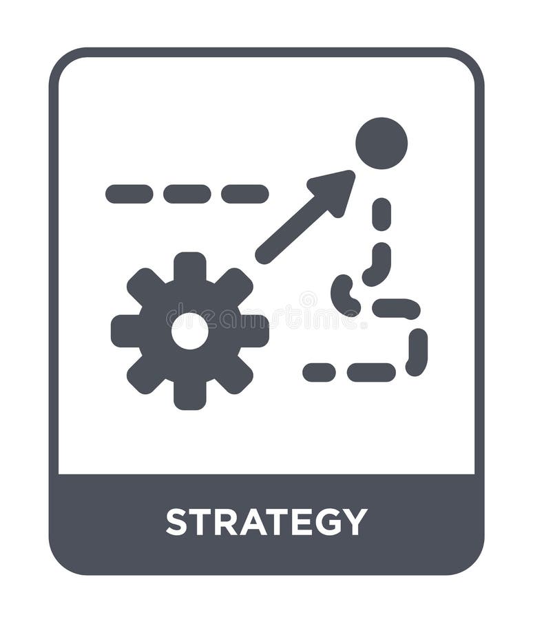 Strategy Icon in Trendy Design Style. Strategy Icon Isolated on White ...
