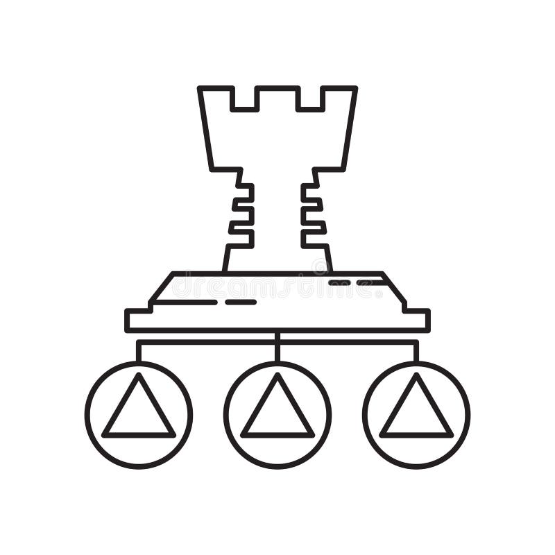 Strategy Icon Vector Sign and Symbol Isolated on White Background ...