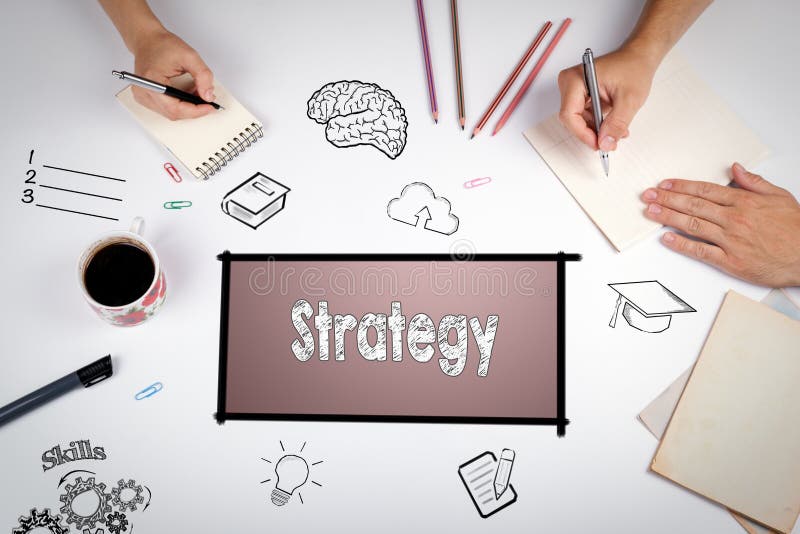 Strategy Ideas Mission Creativity Design Vision Concept. the Meeting at ...