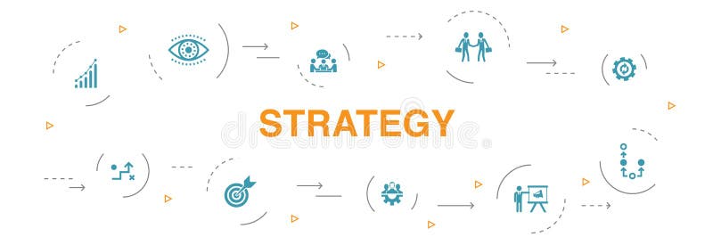 Strategy Infographic 10 Steps Circle Stock Vector - Illustration of ...