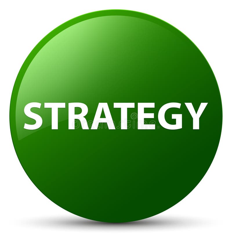 Strategy Green Round Button Stock Illustration - Illustration of ...