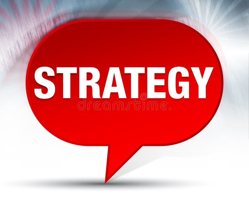 Strategy Red Bubble Background Stock Illustration - Illustration of ...