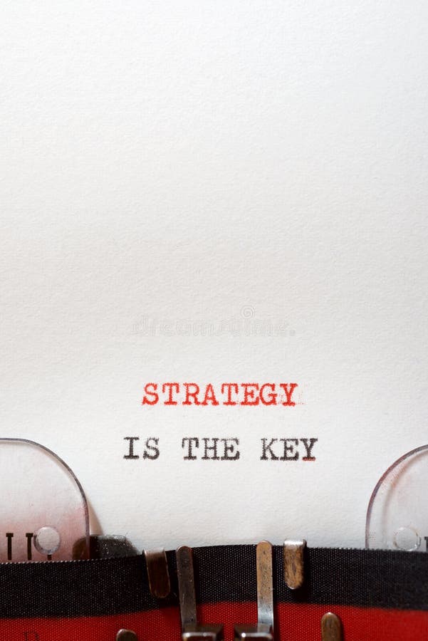 Strategy is the key phrase stock photo. Image of paper - 204215522