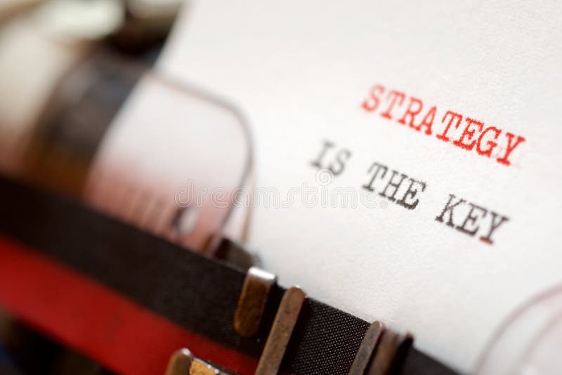 Strategy is the key phrase stock photo. Image of planning - 204215562