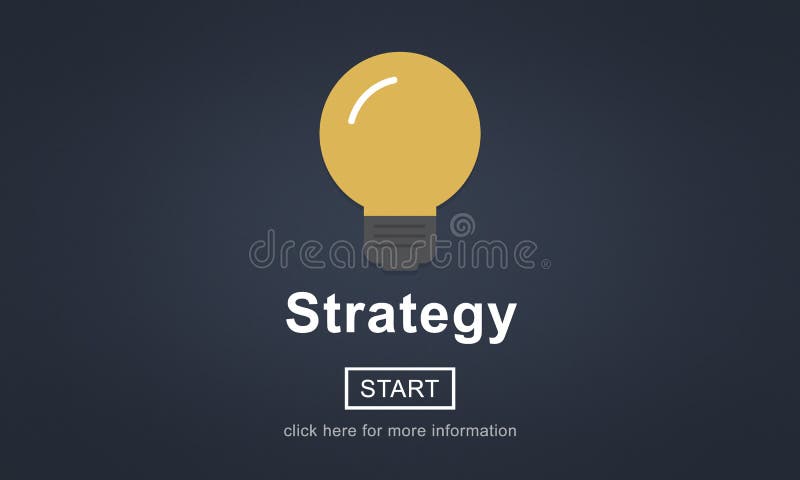 Strategy Light Bulb Icon Homepage Concept Stock Illustration ...