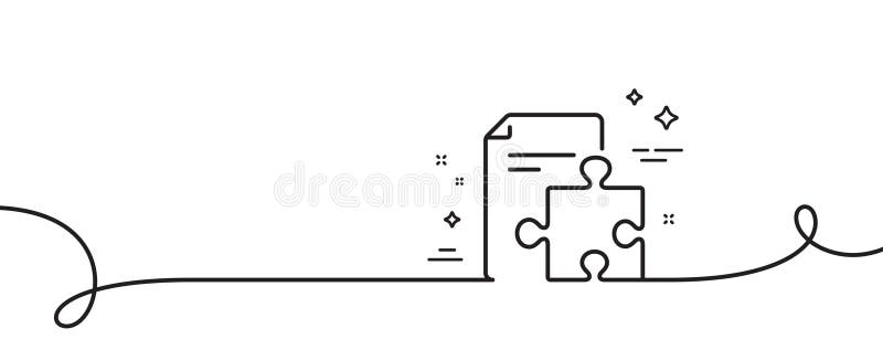 Strategy Line Icon Technical Instruction Sign Continuous Line With Curl Vector Stock 2371