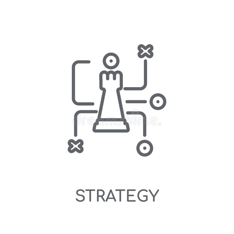 Strategy Linear Icon. Modern Outline Strategy Logo Concept on Wh Stock ...