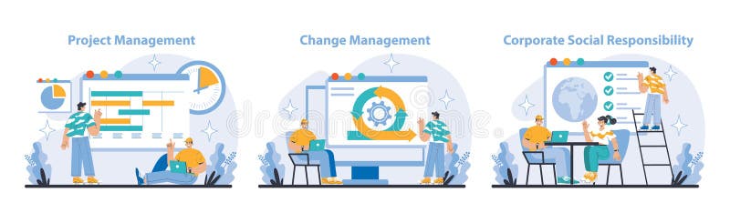 Adapting To Change Concept. Flat Vector Illustration Stock Vector ...