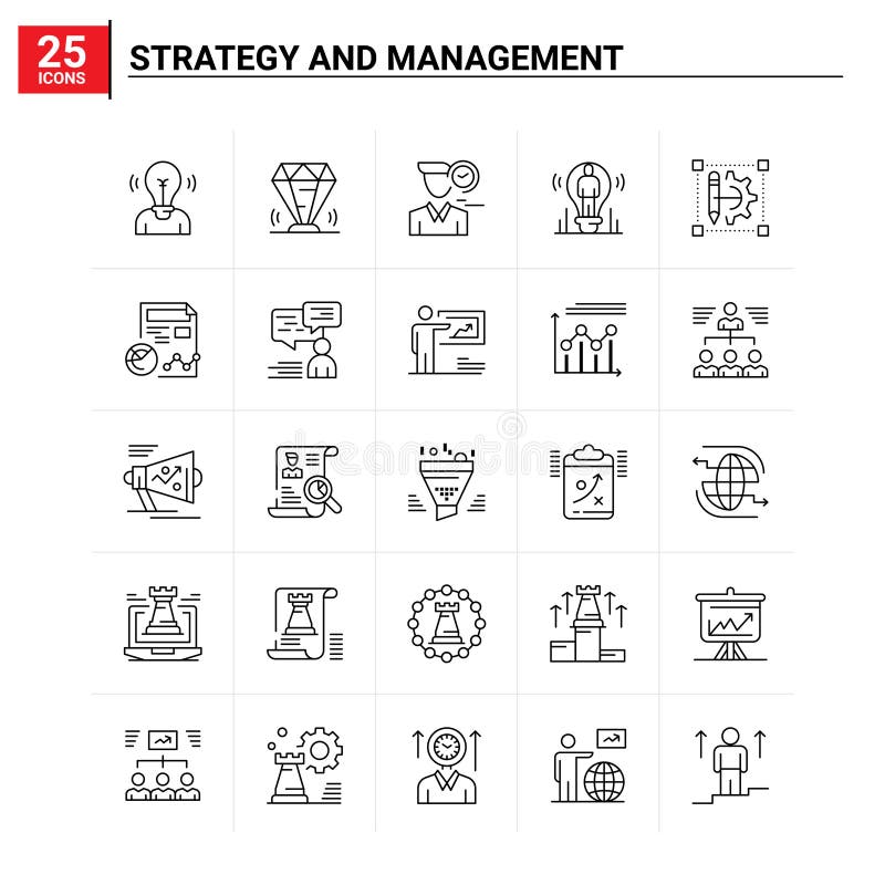 20 Strategy and Management Line Filled Color Icon Pack Like Setting ...