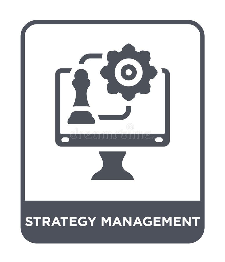 Strategy Management Icon in Trendy Design Style. Strategy Management ...