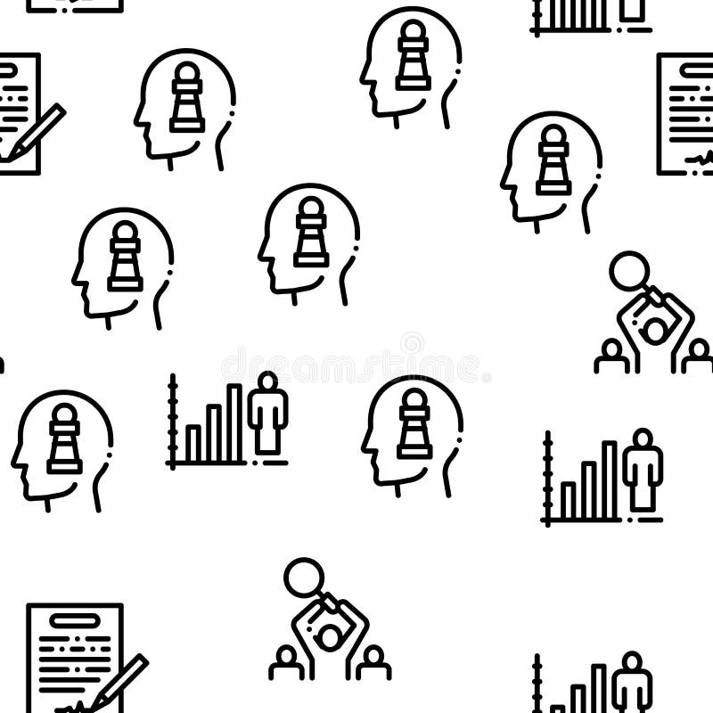 Business Strategy Wallpaper Marketing Seamless Pattern Stock ...