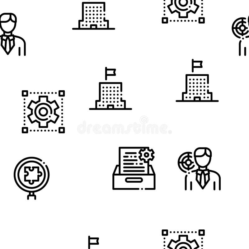 Business Strategy Wallpaper Marketing Seamless Pattern Stock ...