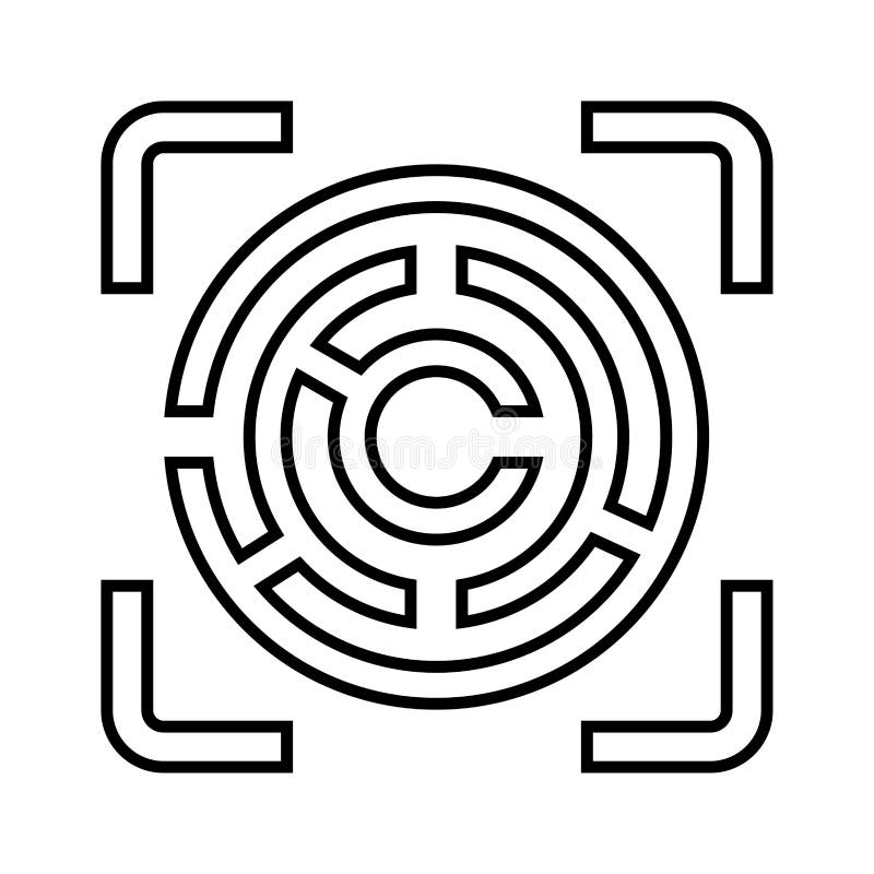 Maze outline icon stock vector. Illustration of perfect - 120420585