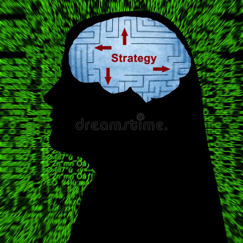 Strategy on Mind Multi Color Style Icon. Simple Thin Line, Outline ...