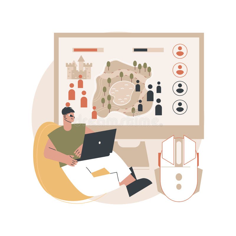 Strategy Online Games Abstract Concept Vector Illustration Stock Vector ...