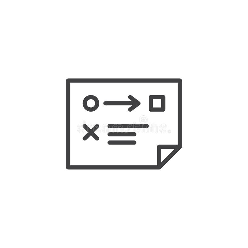 Strategy Plan Document Outline Icon Stock Vector - Illustration of file ...