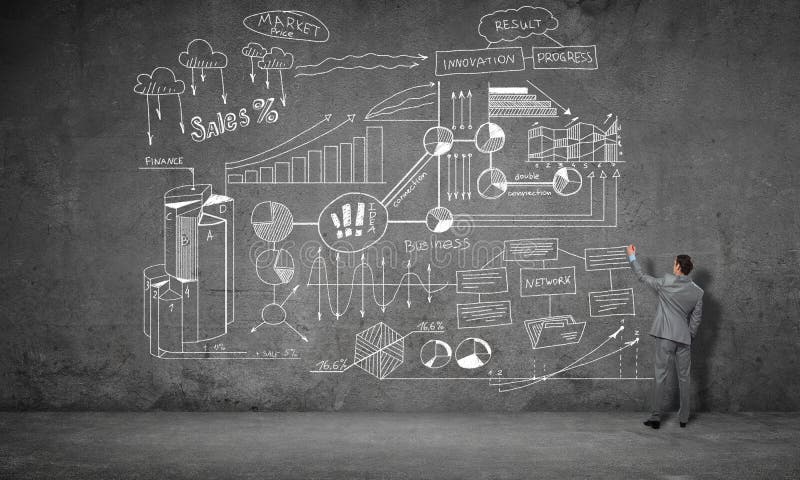 Strategy plan on wall stock photo. Image of concept, rear - 65275318