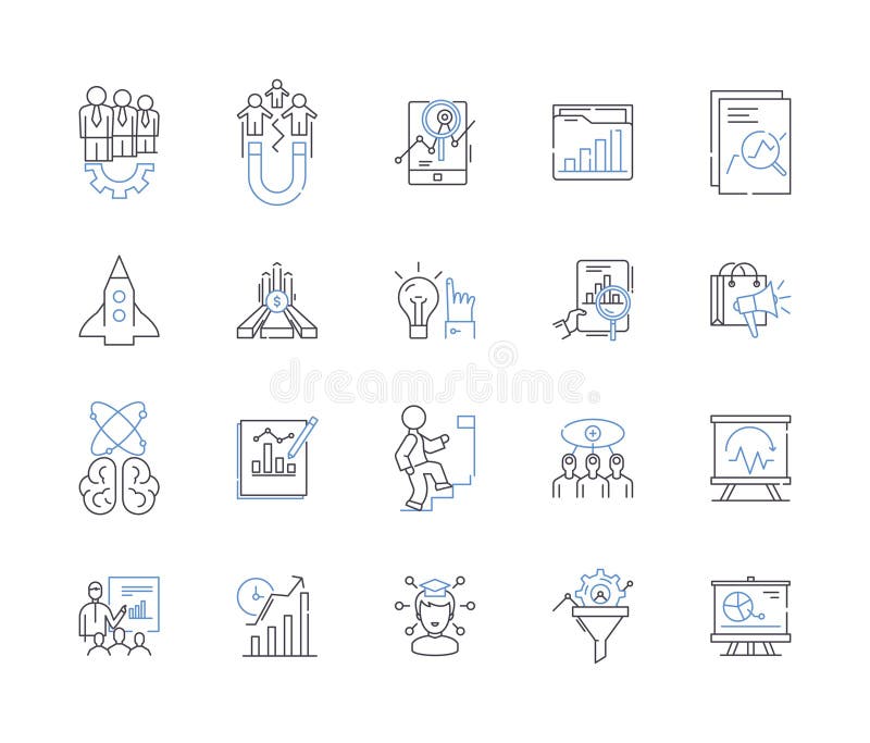 Strategy Planning Outline Icons Collection. Planning, Strategy ...