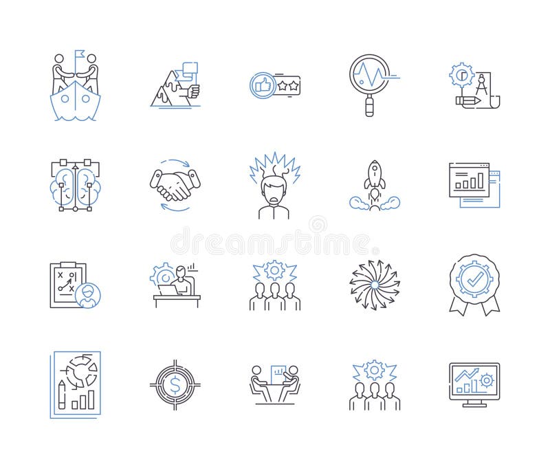 Strategy Planning Outline Icons Collection. Planning, Strategy ...