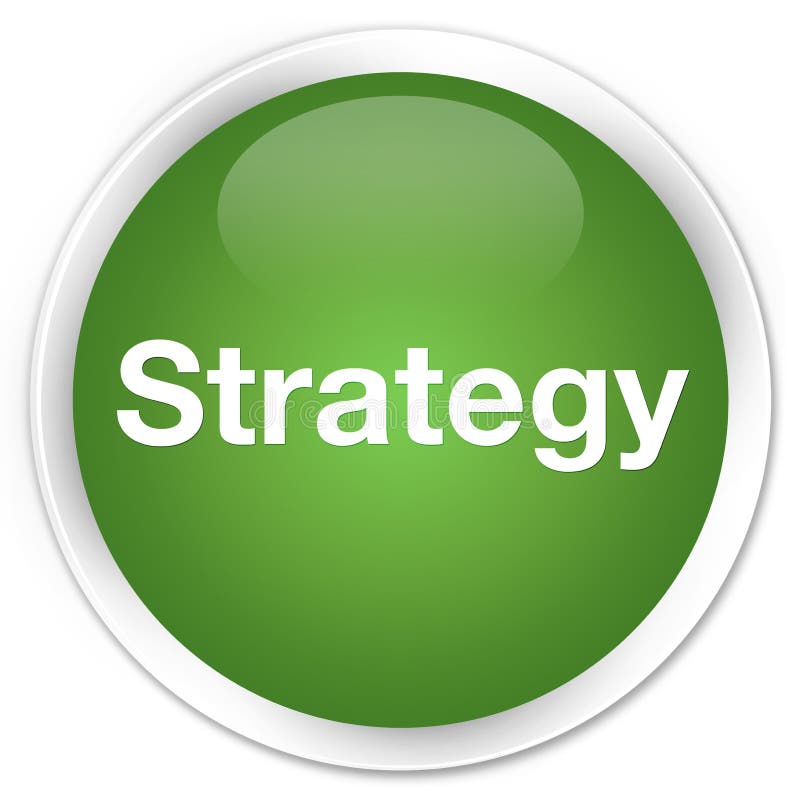Strategy Premium Soft Green Round Button Stock Illustration ...