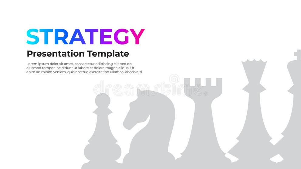 Strategy Presentation Template Featuring Chess Pieces Representing ...