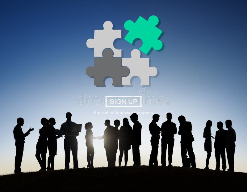 Strategy Puzzle Fit Jigsaw Match Solve Concept Stock Photo - Image of ...
