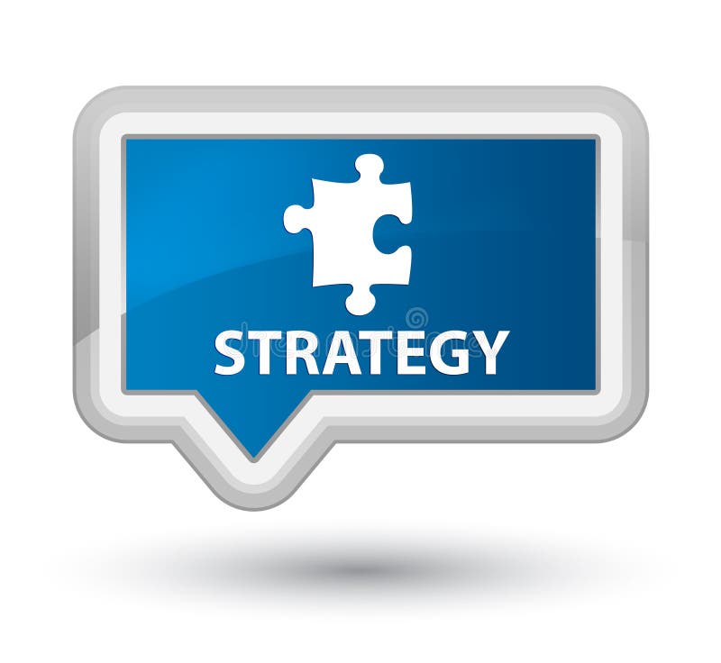 Strategy (puzzle Icon) Prime Blue Banner Button Stock Illustration ...