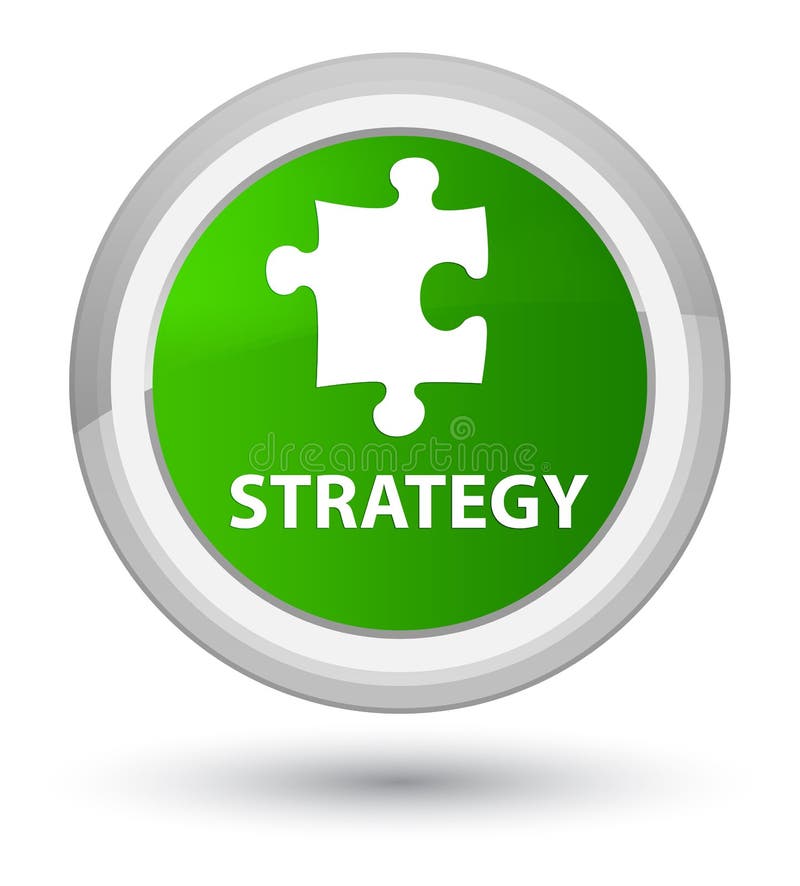 Strategy (puzzle Icon) Prime Green Round Button Stock Illustration ...
