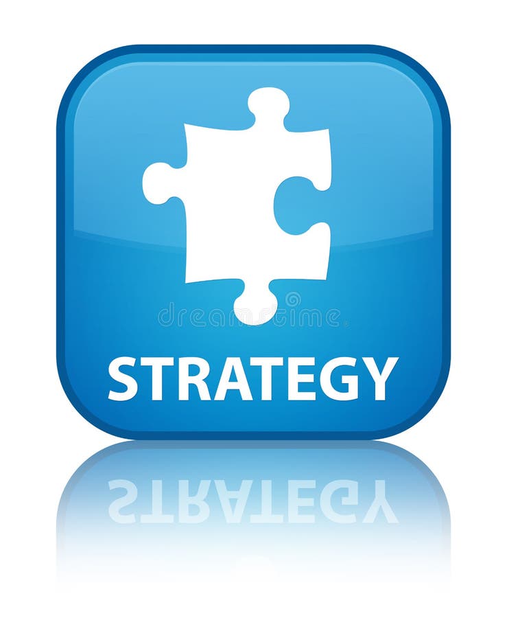 Strategy (puzzle Icon) Special Cyan Blue Square Button Stock ...